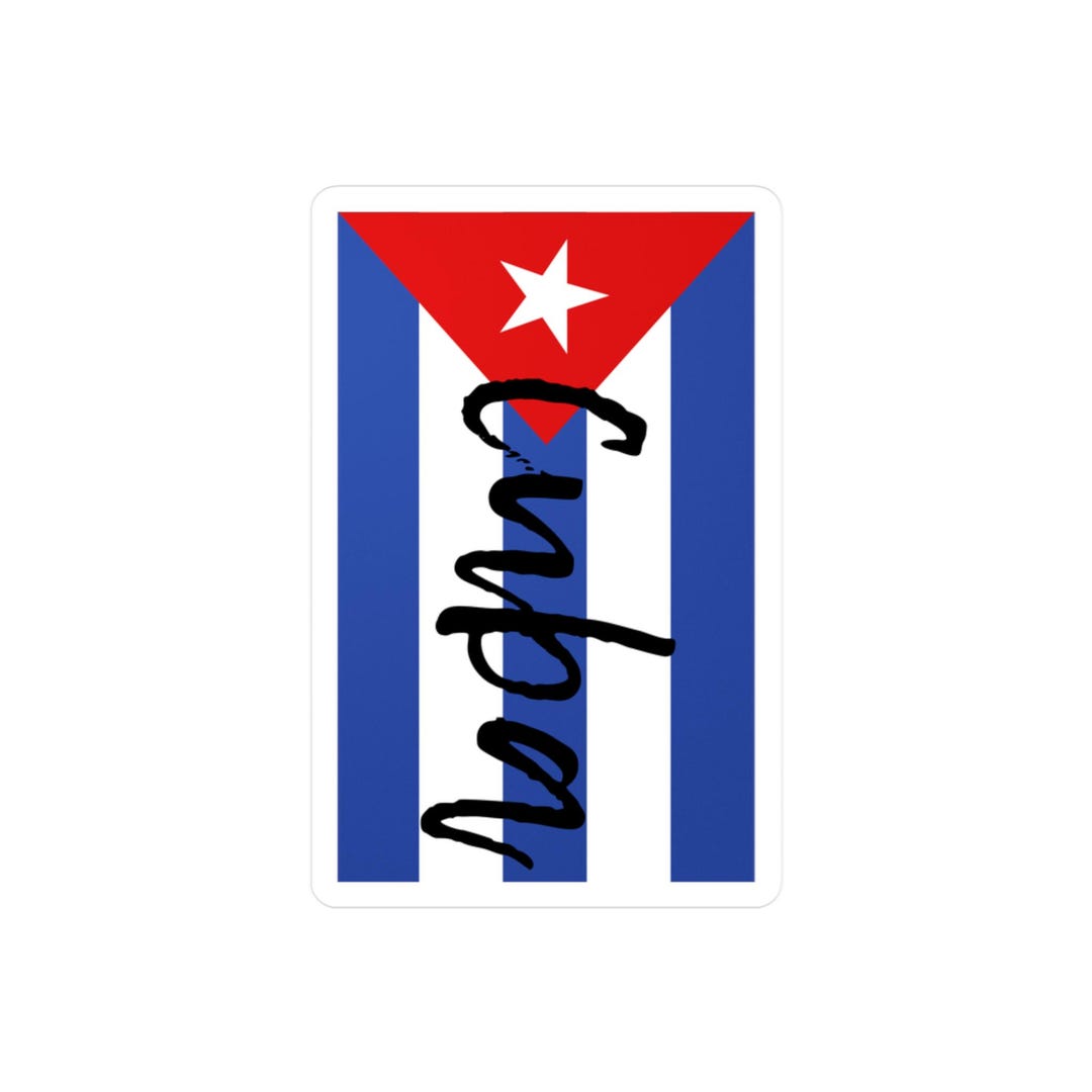 Cuba Cuban Flag Kiss-cut Vinyl Decals, Car Stickers, Laptop Decals ...