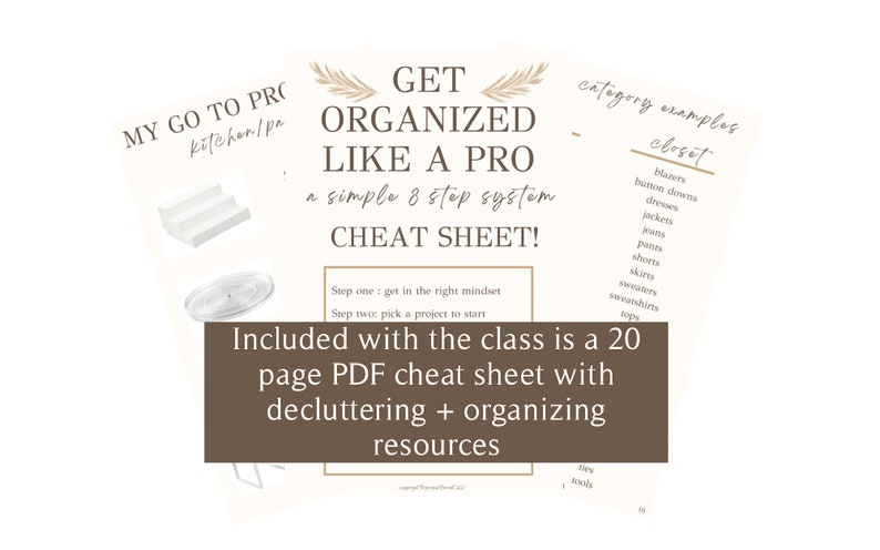 Get Organized Like a Pro Masterclass Tutorial With PDF, Learn How to ...