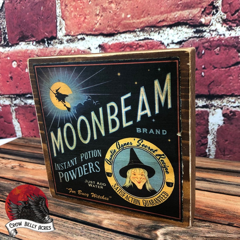 Moonbeam Brand Instant Potion Powders Witch Vintage Style Faux Ad ...