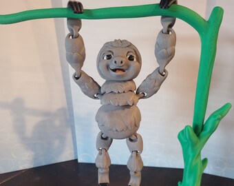 Cute Flexi Sloth and Tree - Etsy