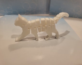 3d Printed Purple Flexi Cat - Etsy