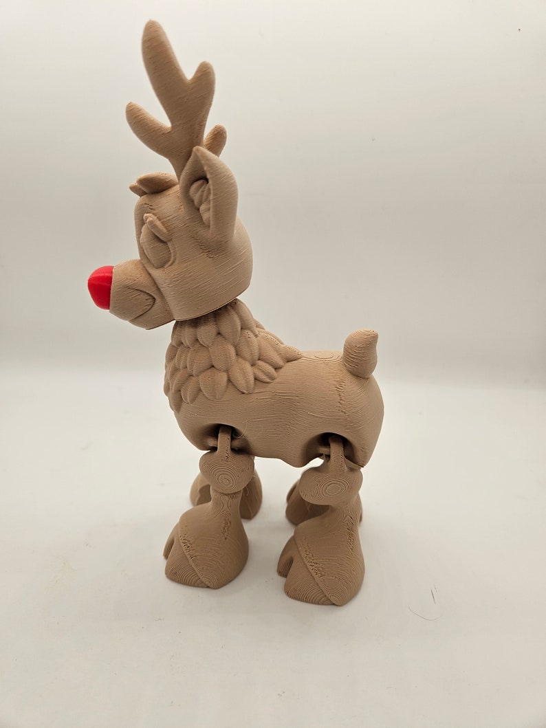 Flexi Rudolph: Articulated Red-nosed Reindeer Decor - Etsy