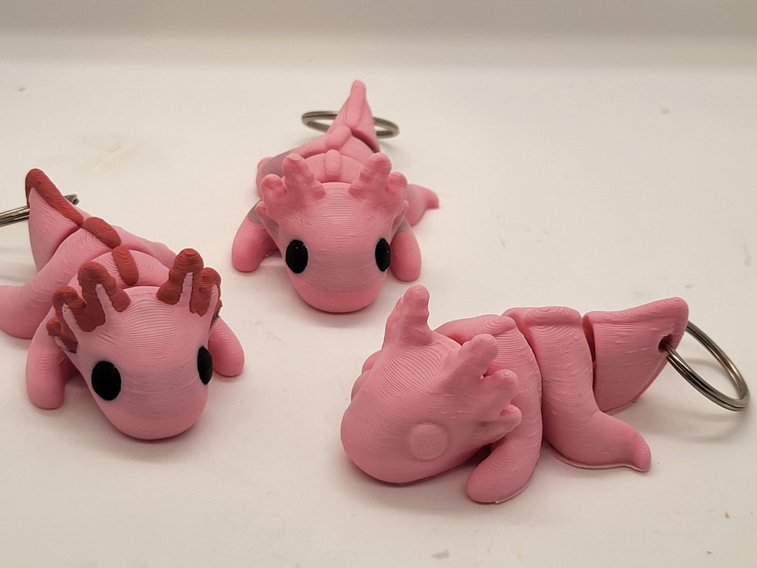 Flexi Axolotl Keychain - Etsy