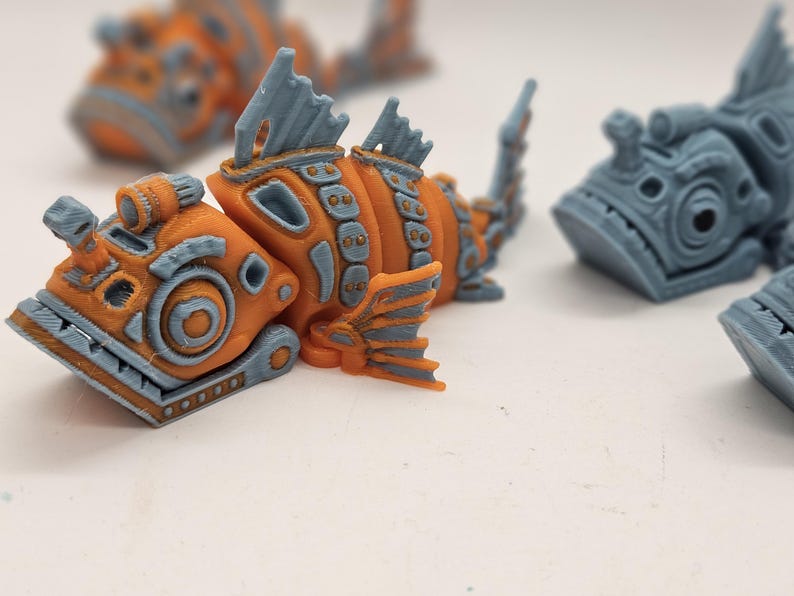 Flexi Cyber Fish: Articulated Robot Fish Toy - Etsy