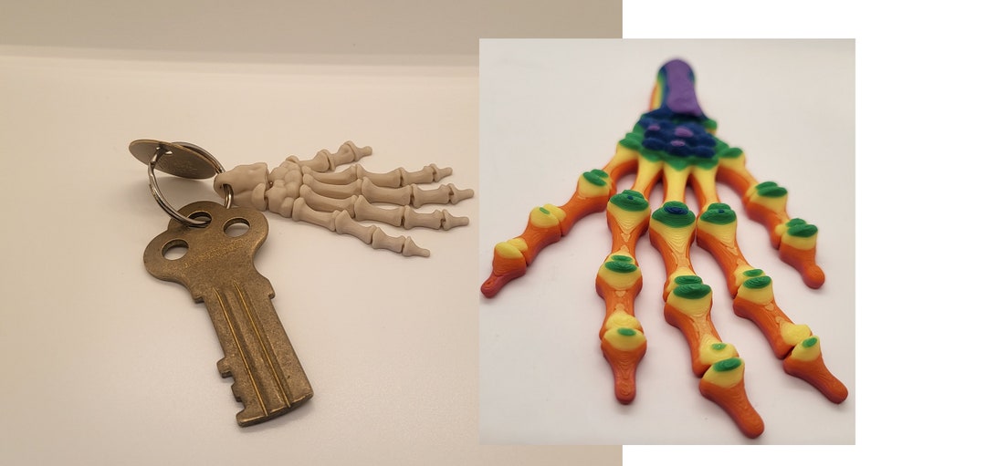 Skeleton Hand Key Chain - Etsy