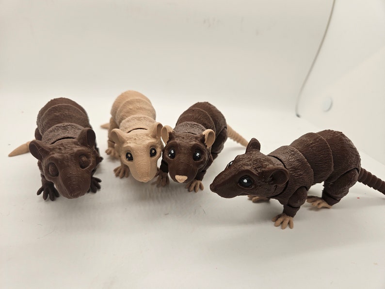 Articulated Flexi Rat, Posable 3D Printed Figure - Etsy