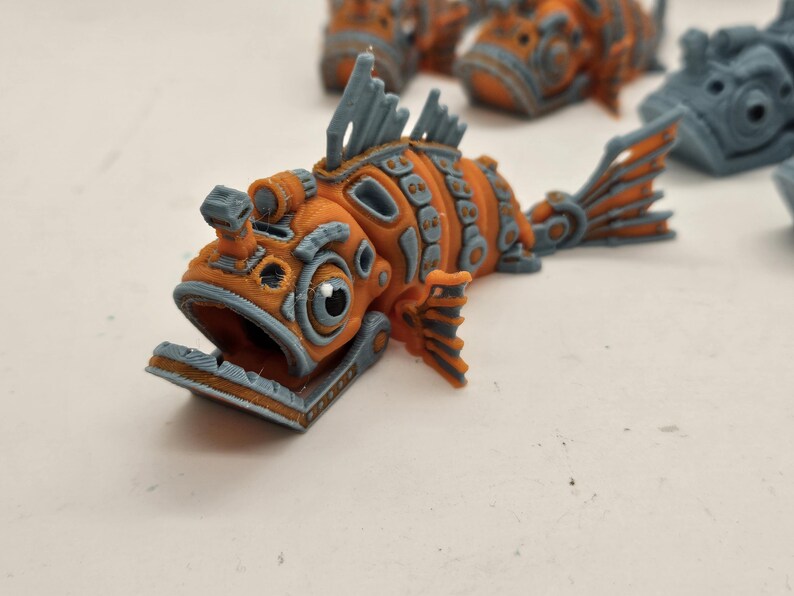 Flexi Cyber Fish: Articulated Robot Fish Toy - Etsy