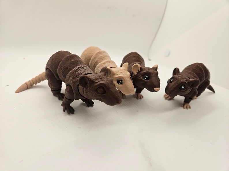 Articulated Flexi Rat, Posable 3D Printed Figure - Etsy