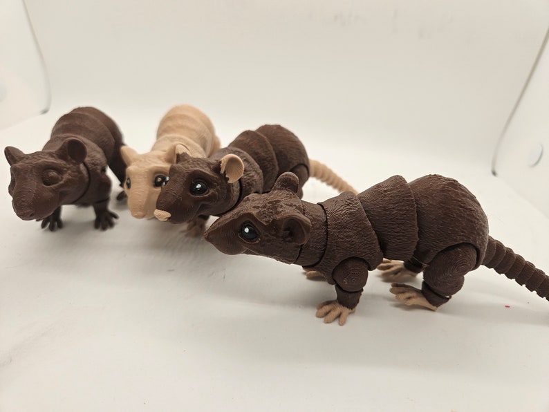 Articulated Flexi Rat, Posable 3D Printed Figure - Etsy
