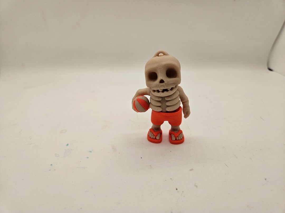 Flexi Summer Skeleton With Beachball - Articulated Figurine - Etsy