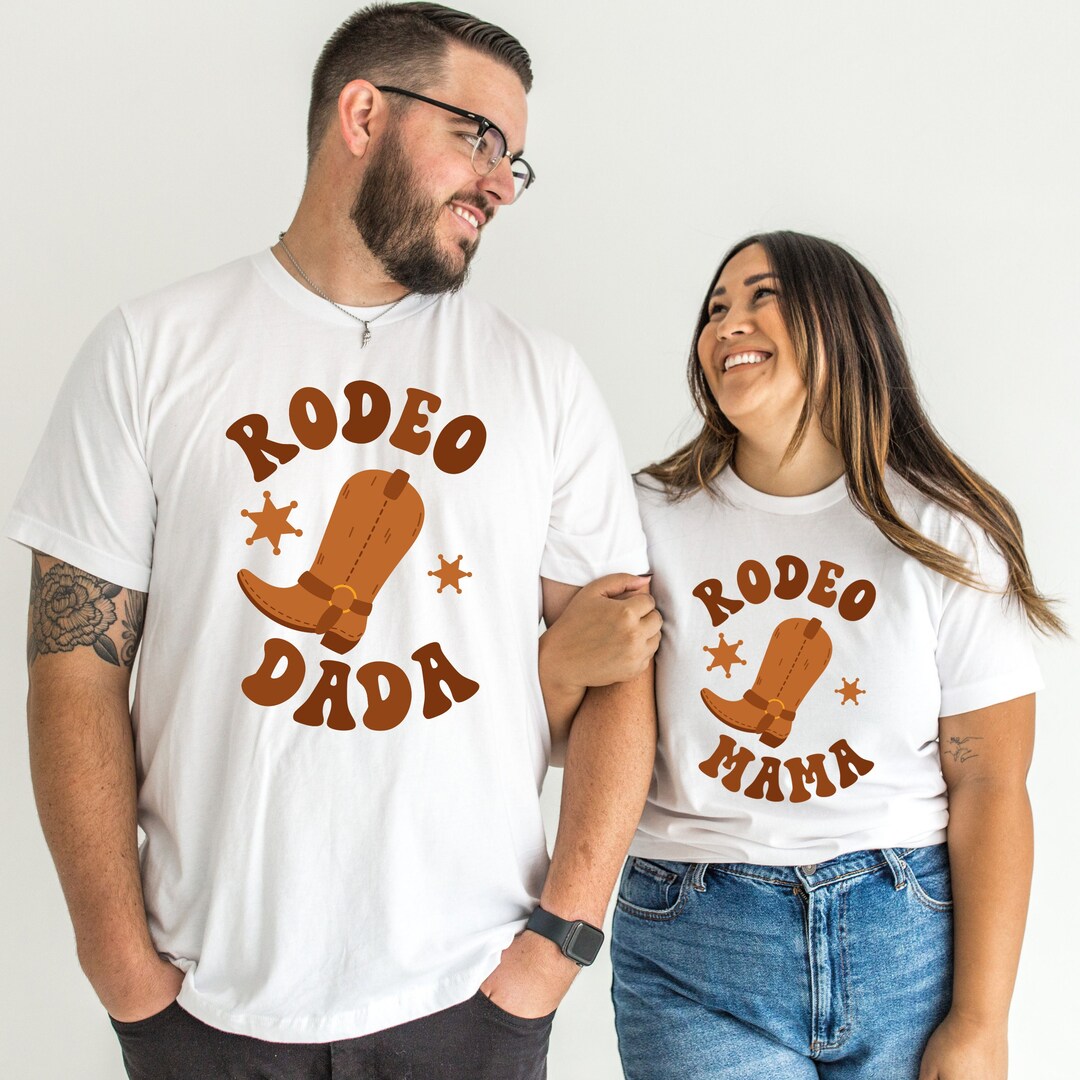 Rodeo One Birthday Party Family Matching Shirt, Rodeo Dad Mama Shirt ...