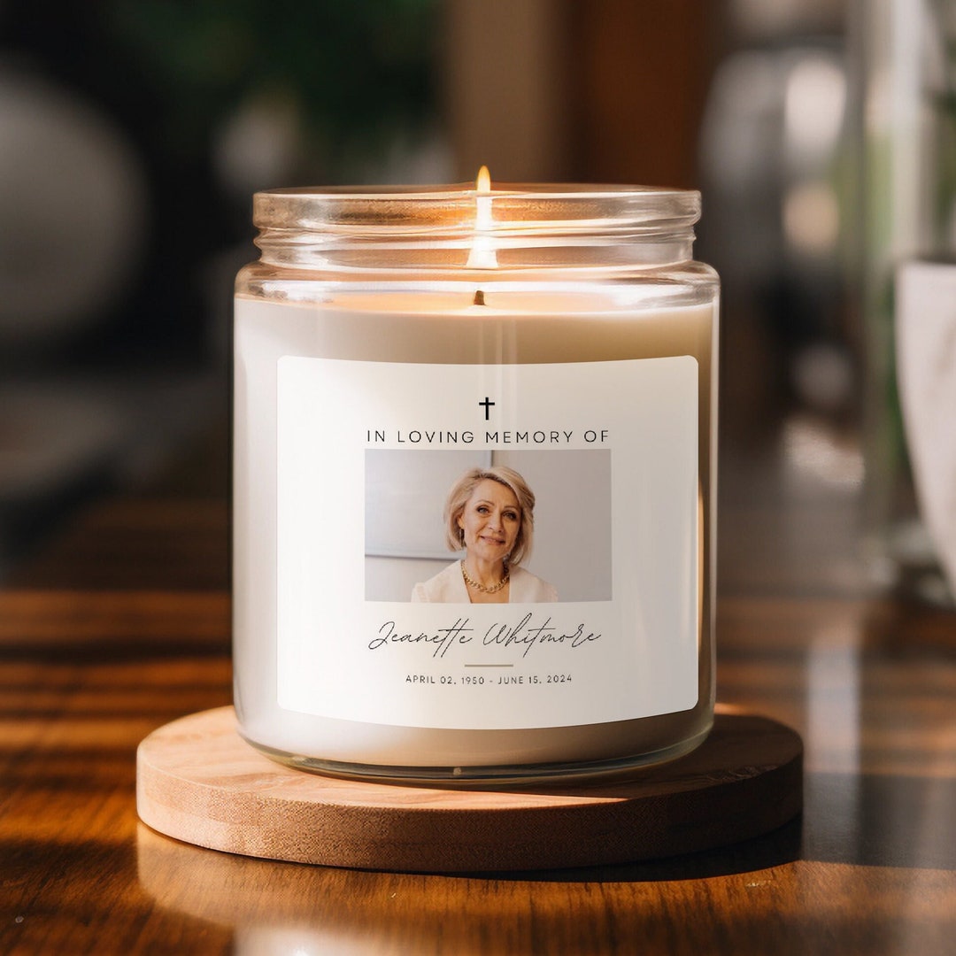 In Loving Memory Gift Candle, Personalized Funeral Candle With Name and ...