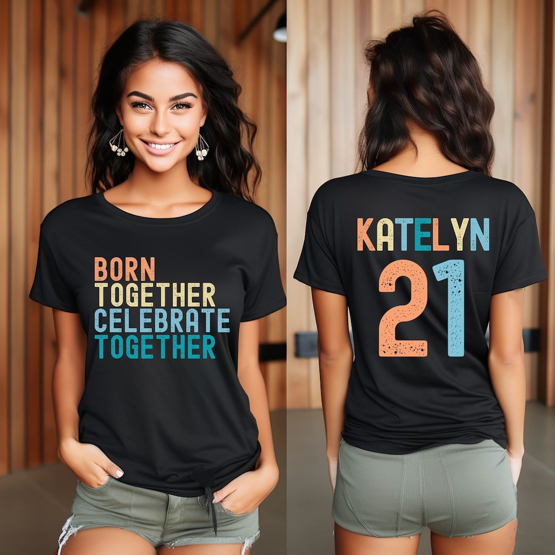 Twin 21st Birthday Shirt for Adults, Twins Matching Shirt, Twin Sister ...