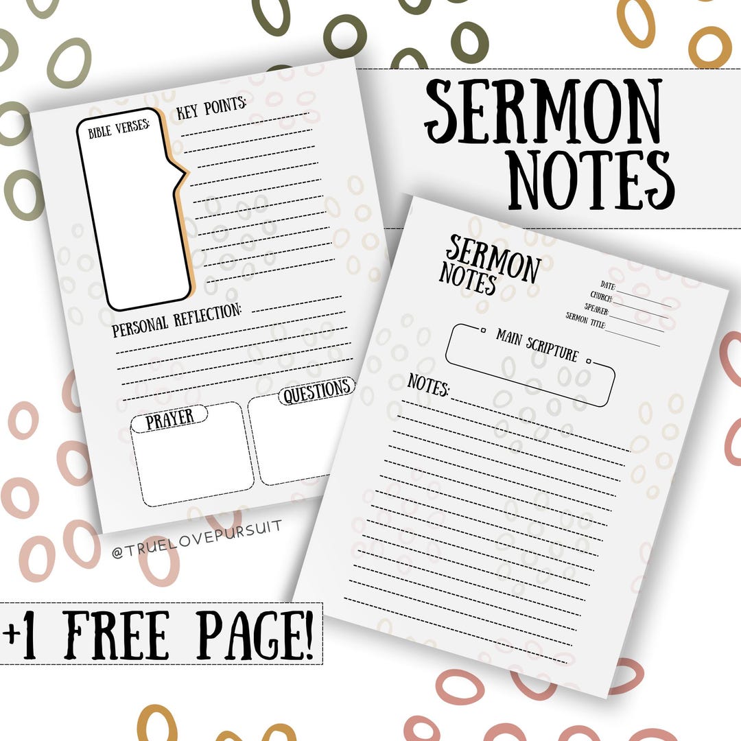 Printable Faith Journal Page | Bible Notes Page | Study Notes | Bible ...