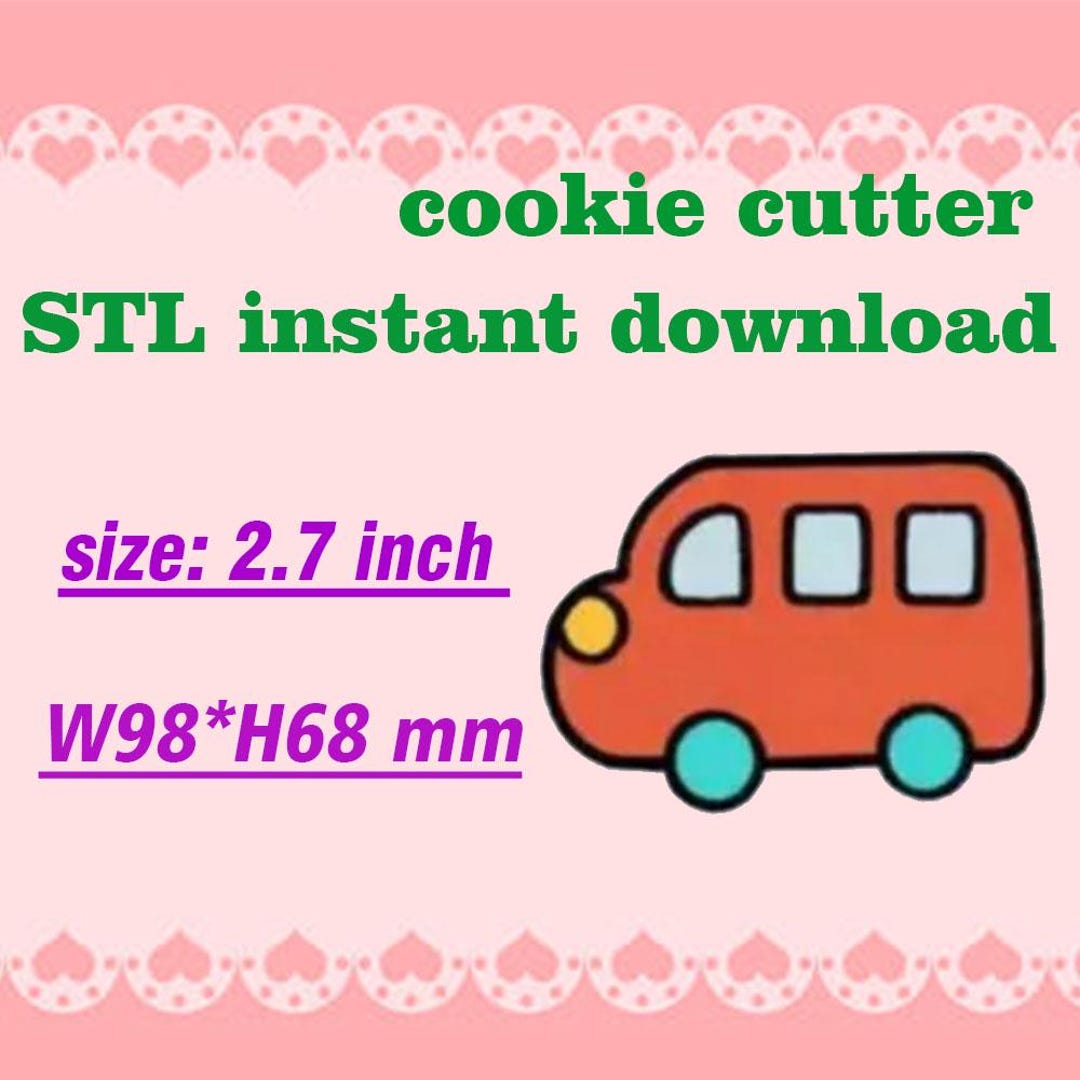 Bus Car Cookie Cutter Model CC002 STL File for 3D Printing - Etsy