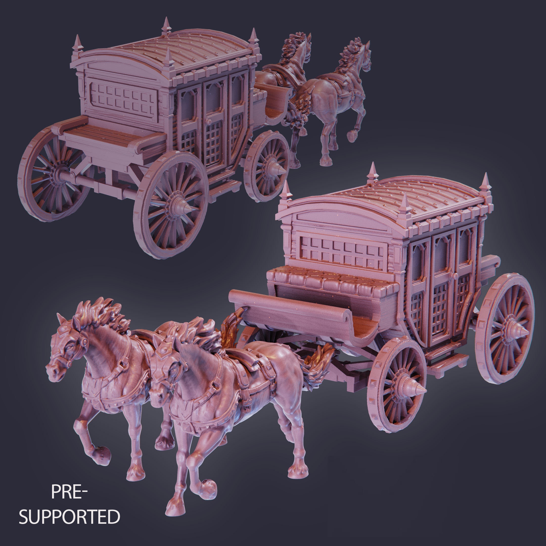 Horse Drawn Carriage OTH038 STL File for 3D Printing（split） - Etsy
