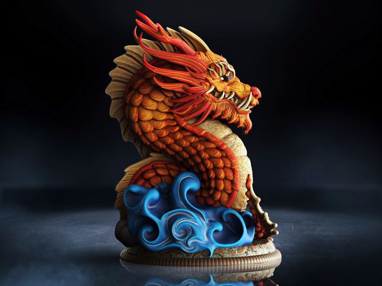 Furnishing Chinese Dragon Model OTH025 FDM 3D Print STL File for 3D ...