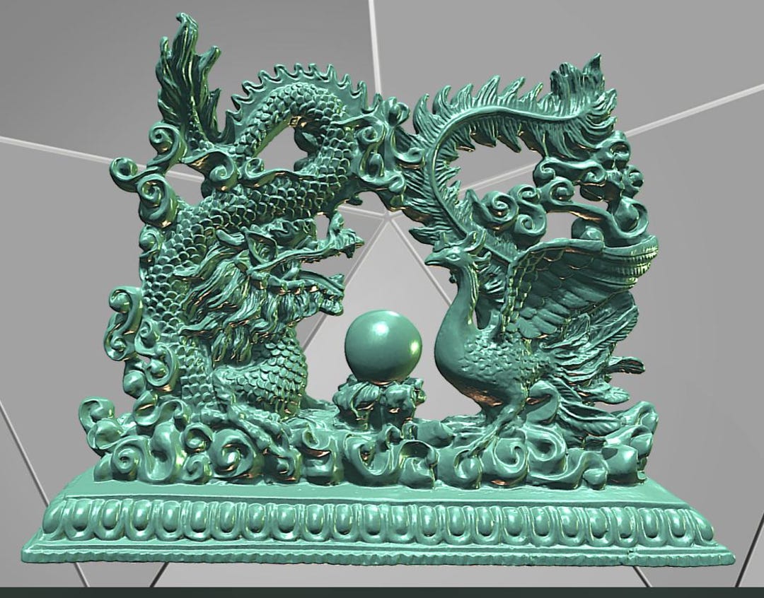 Furnishing Dragon and Phoenix Model OTH015 FDM 3D Print STL File for 3D ...