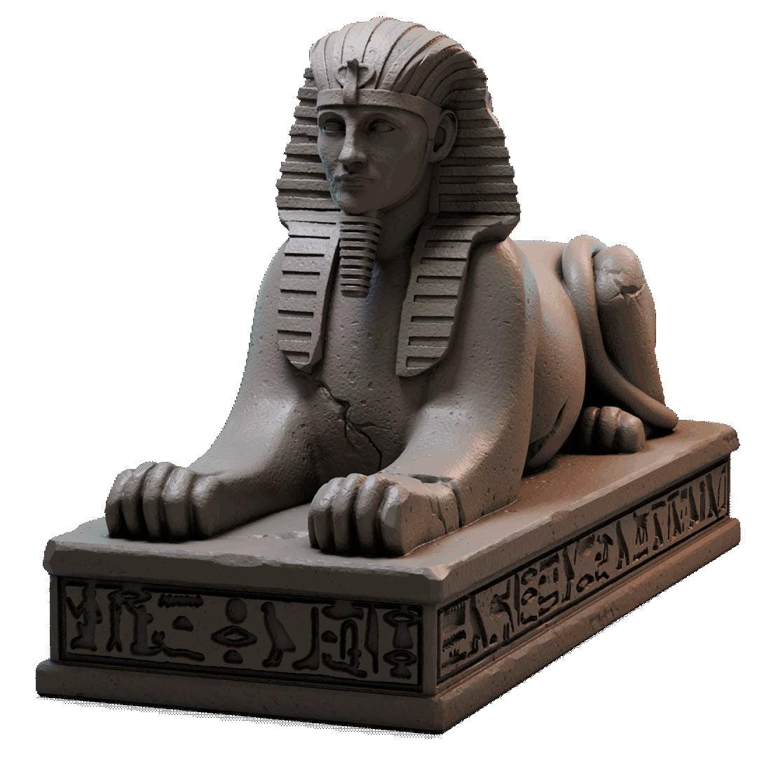 Furnishing Buried Tomb Sphinx Model OTH071 FDM 3D Print STL File for 3D ...