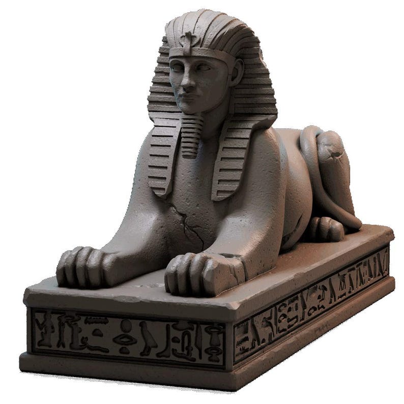 Furnishing Buried Tomb Sphinx Model OTH071 FDM 3D Print STL File for 3D ...