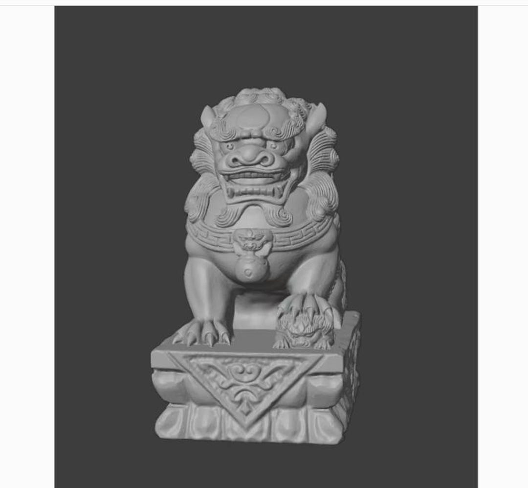 Furnishing Lion Stone Statue Model OTH003 FDM 3D Print STL File for 3D ...
