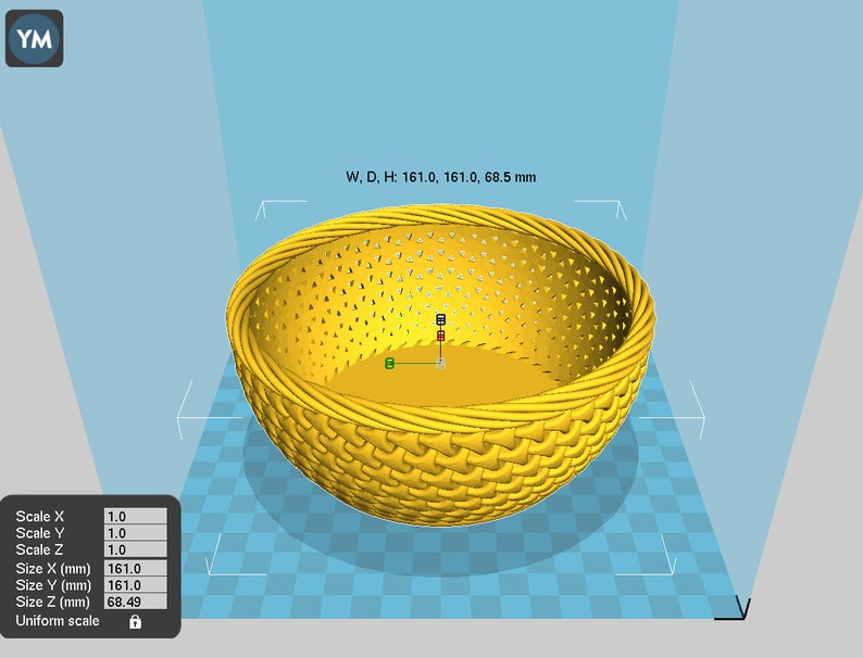 Basket Model-a66 3D Print STL File for 3D Printing - Etsy