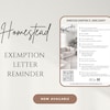 Homestead Reminder Template - Etsy