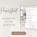 Homestead Exemption Letter Reminder Template - Etsy