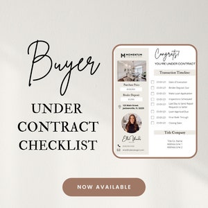 Buyer Under Contract Checklist and Timeline - Etsy
