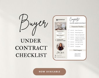Under Contract Checklist - Etsy