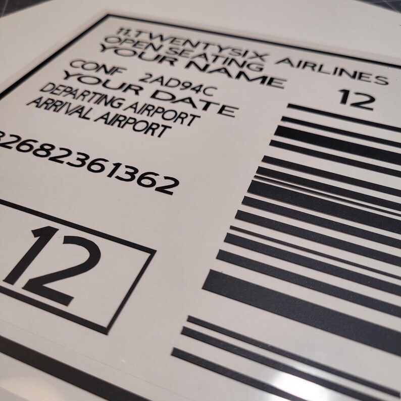 Custom Boarding Pass Vinyl Decal | Personalized Travel Sticker | Jacket ...