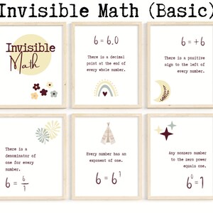 Math Classroom Posters, Printable Wall Art for Math Teachers Elementary ...