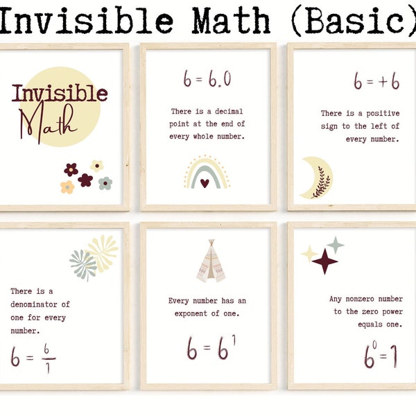 Invisible Math Posters Algebra Classroom Posters Geometry Classroom ...