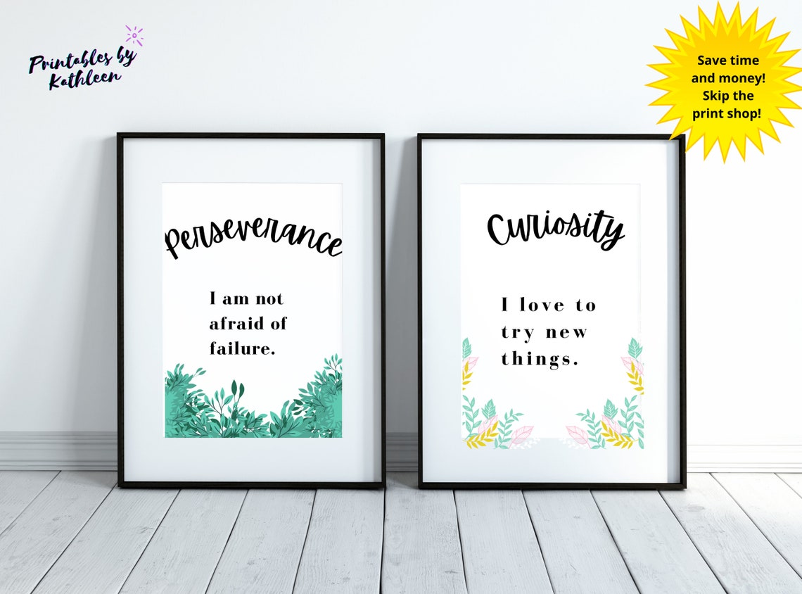 Growth Mindset Posters Positive Affirmations For The | Etsy