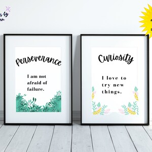 Growth Mindset Posters, Positive Affirmations for the Classroom - Etsy