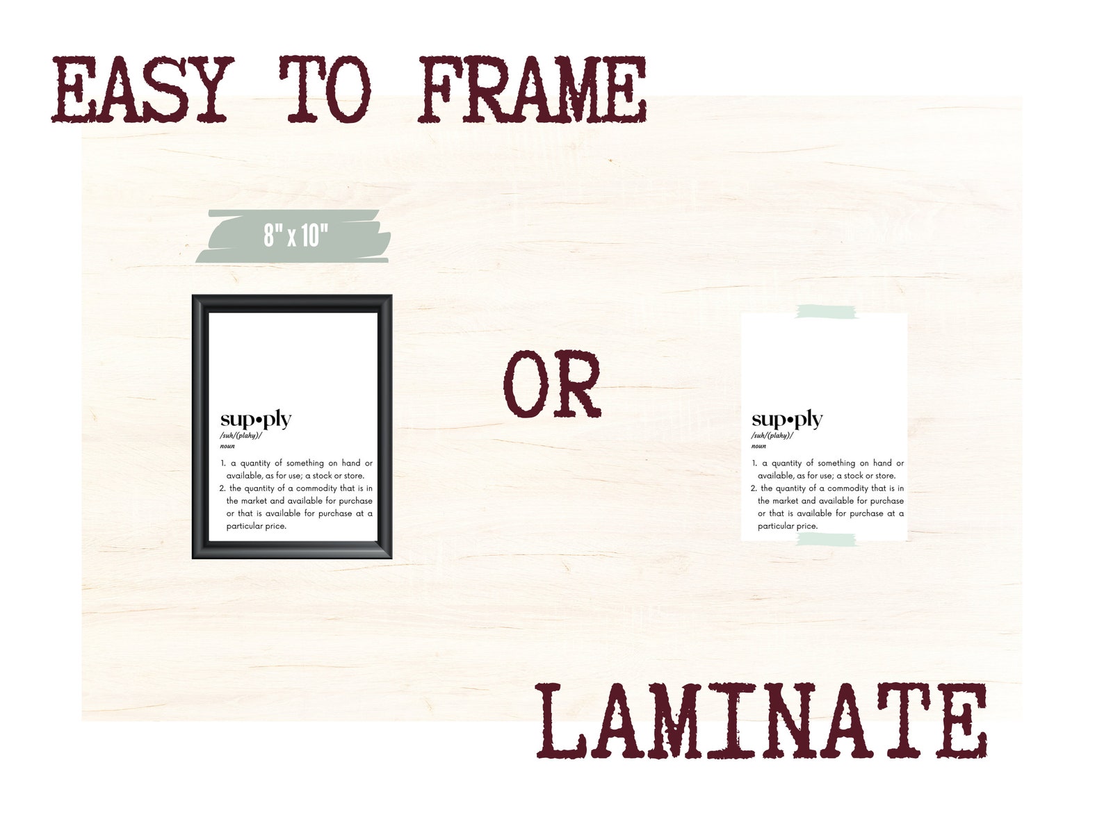 Economics Classroom Posters; Supply, Demand, and Equilibrium Definition ...