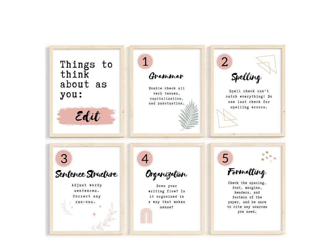 Grammar Poster Set High School English Classroom Posters - Etsy