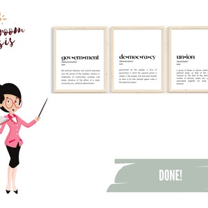 U.S. History Classroom Decor; Government Classroom Posters; Printable ...