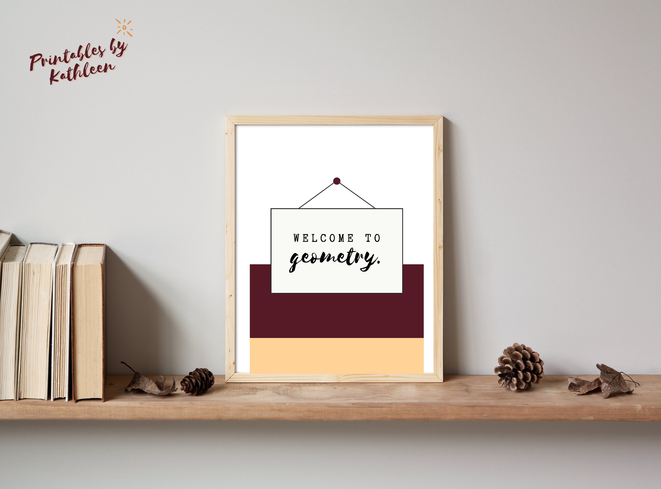Welcome to Geometry Sign; Printable Geometry Classroom Decor; Geometry ...