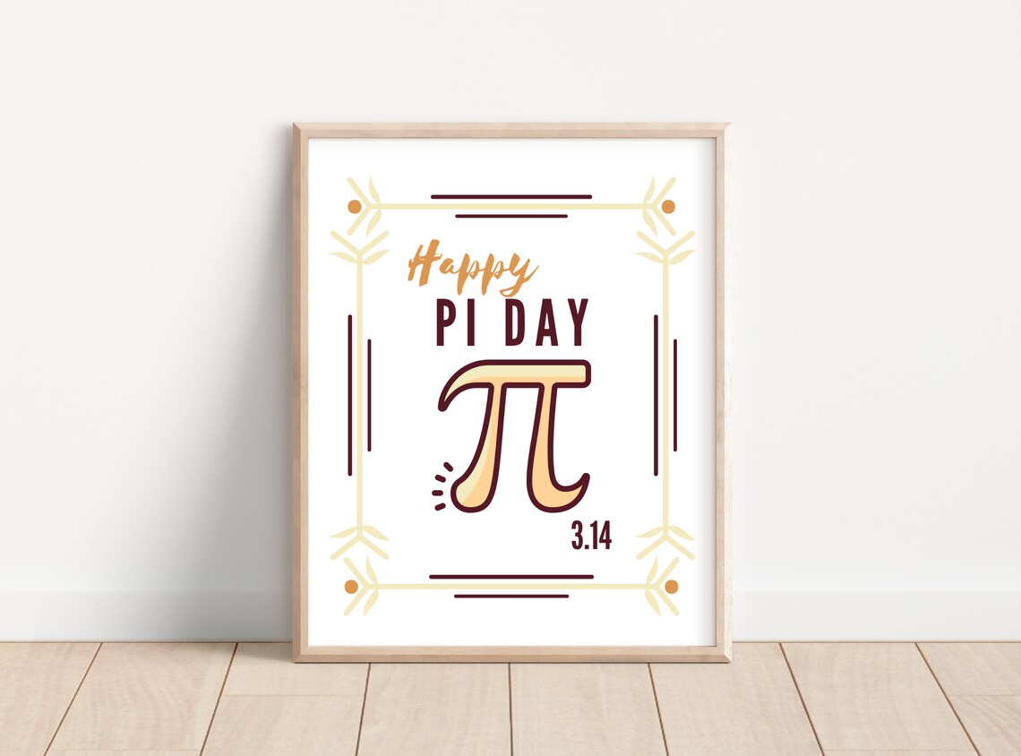 Printable Happy Pi Day Sign Digital International Pi Day - Etsy