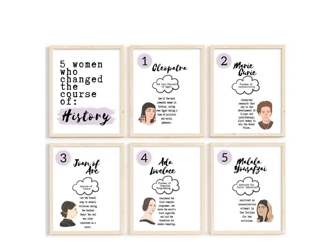 Influential Women in History Classroom Posters Feminist - Etsy