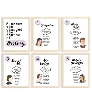 Influential Women in History Classroom Posters; Feminist History ...