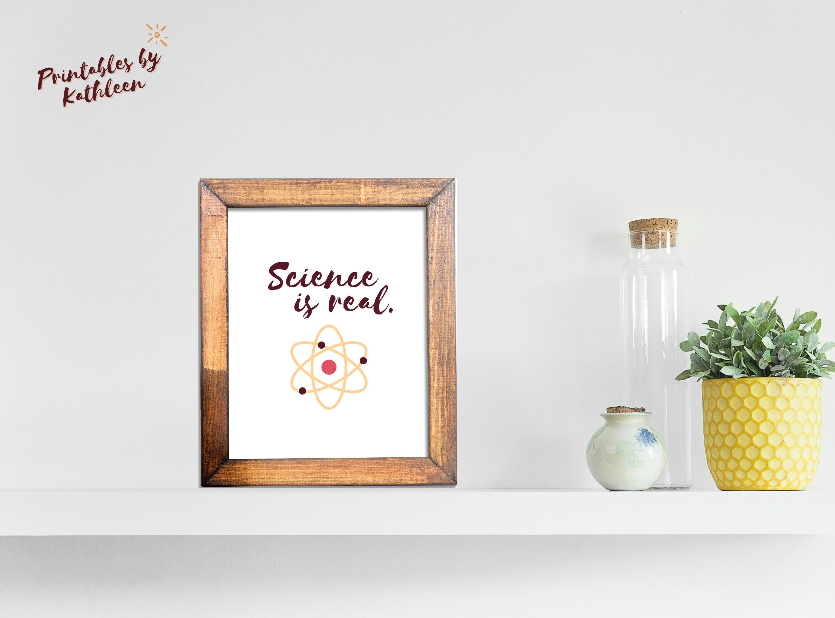 Science is Real Sign - Printable Science Classroom Poster; High School ...