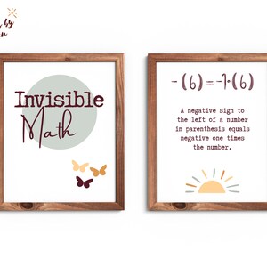 Invisible Math Posters; Algebra Classroom Posters; Geometry Classroom ...