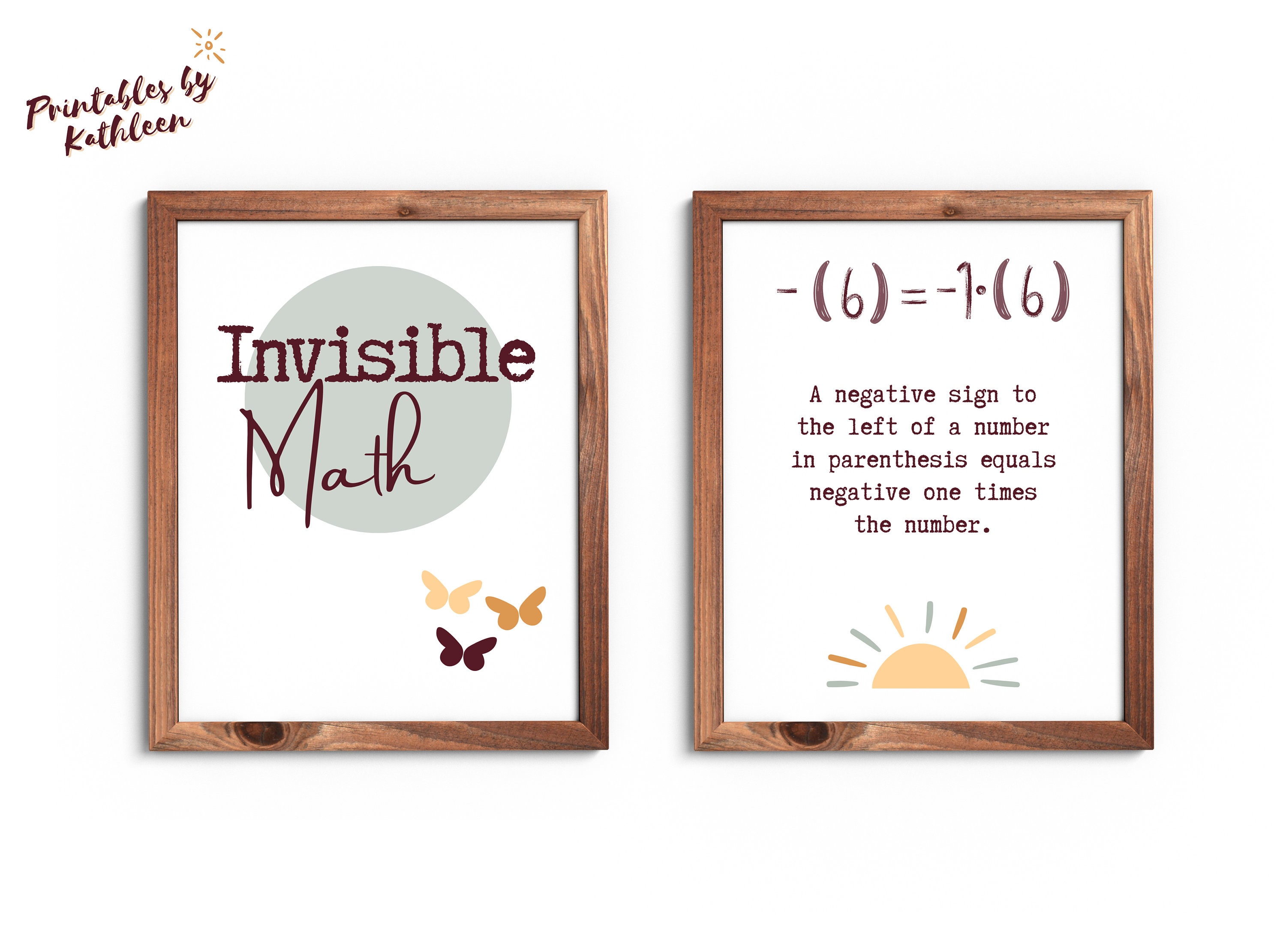 Invisible Math Posters; Algebra Classroom Posters; Geometry Classroom ...