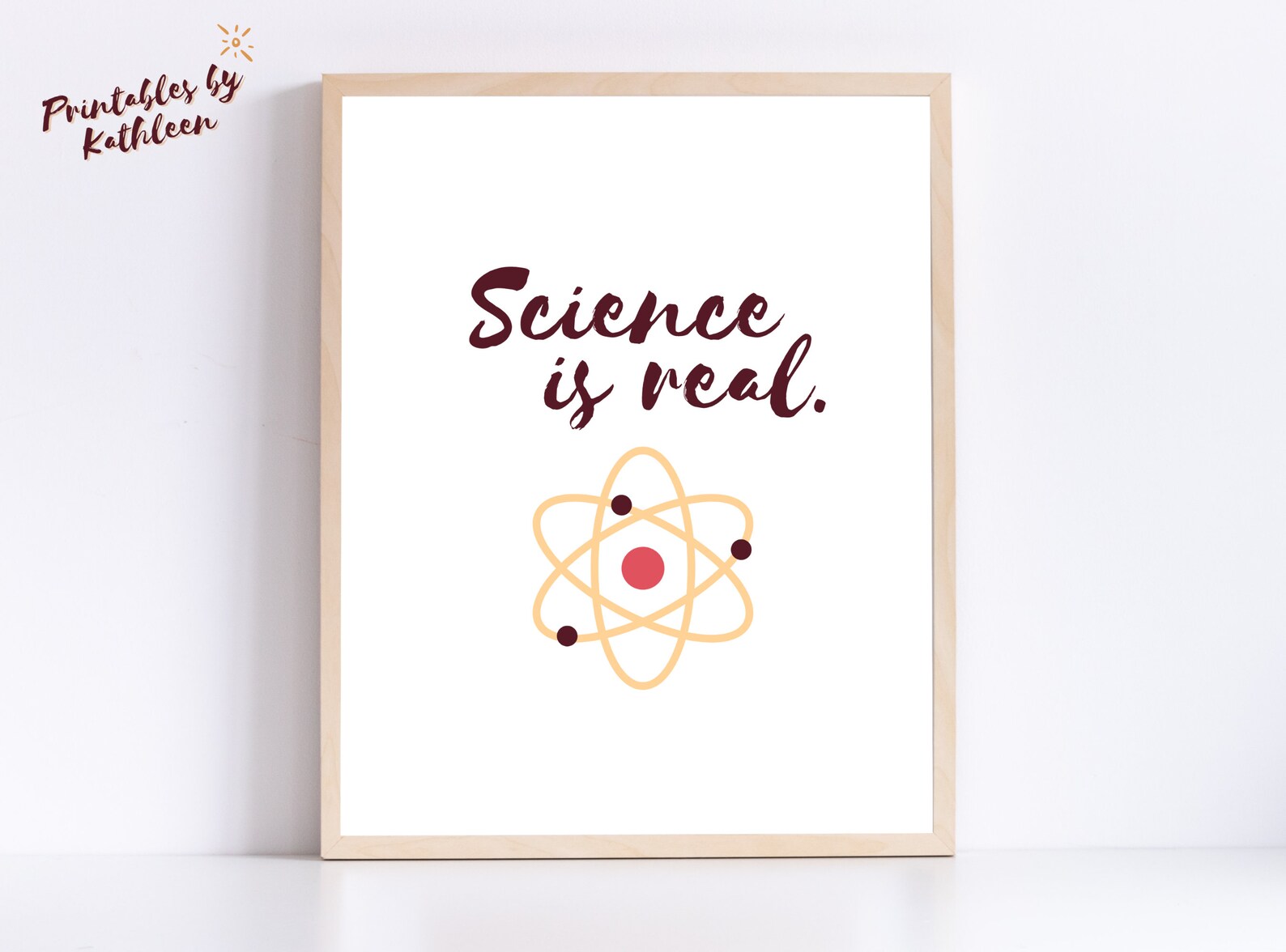 Science is Real Sign - Printable Science Classroom Poster; High School ...