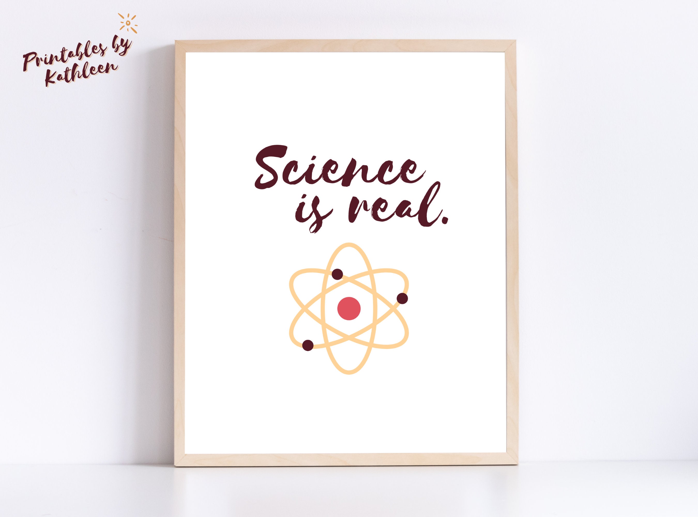 Science is Real Sign - Printable Science Classroom Poster; High School ...