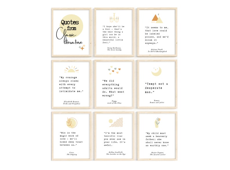 Literary Posters English Classroom Decoration High School - Etsy