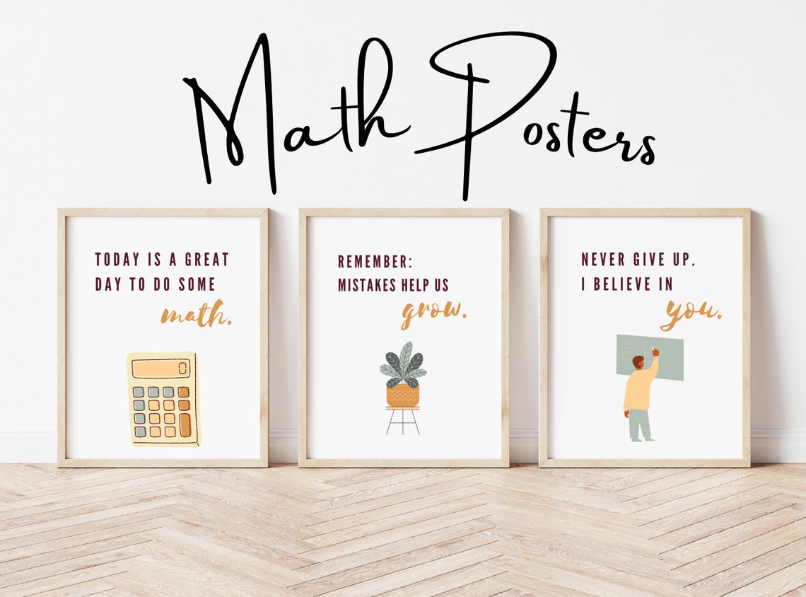 Math Classroom Posters Printable Wall Art for Math Teachers - Etsy