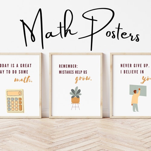 Math Classroom Posters Printable Wall Art for Math Teachers - Etsy